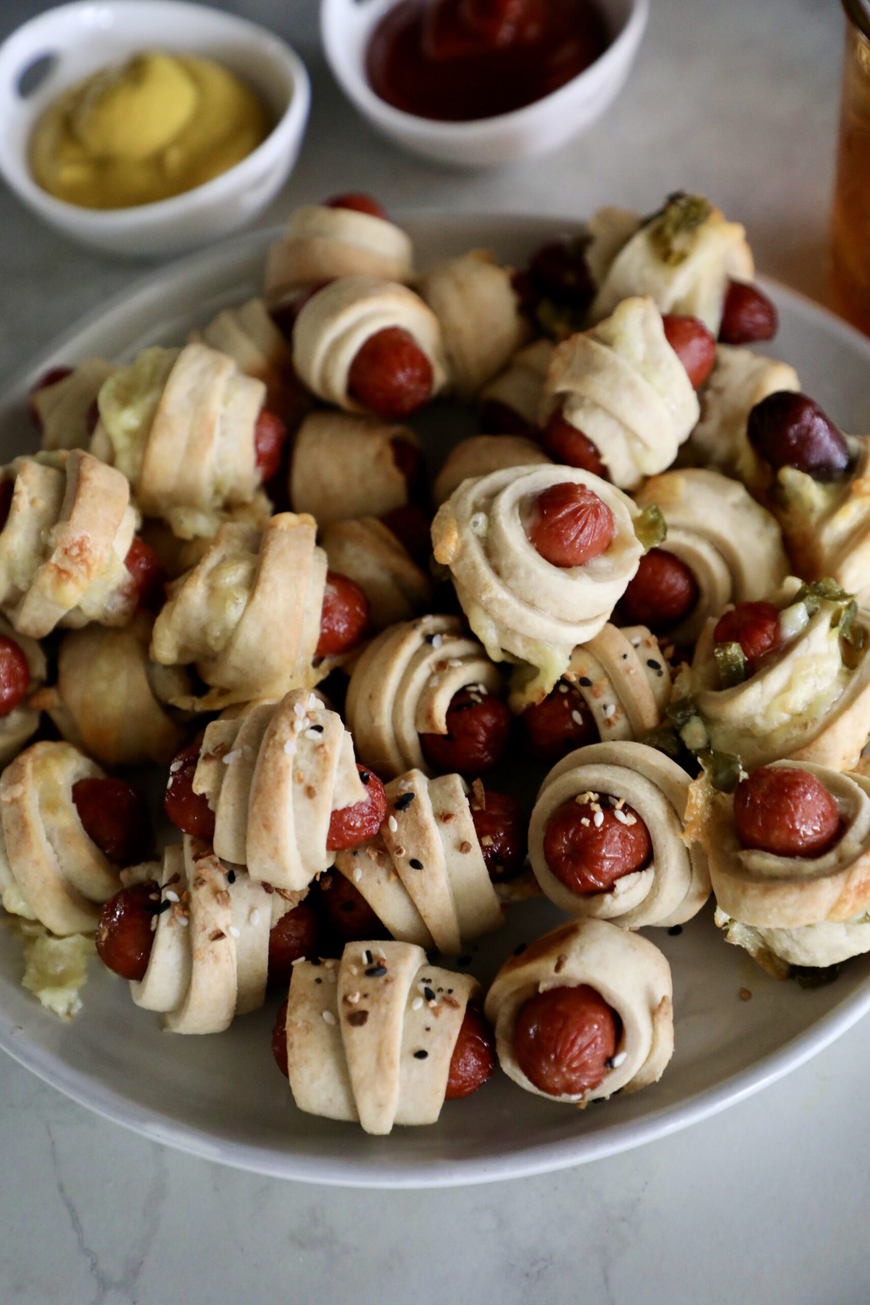 Mini Pigs In A Blanket with Homemade Dough - Blush & Bloom